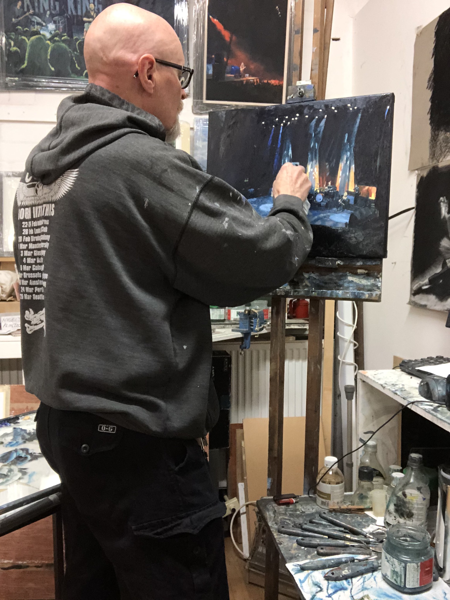 Pete Marsh Art - Painting > Jeff Beck inspired painting